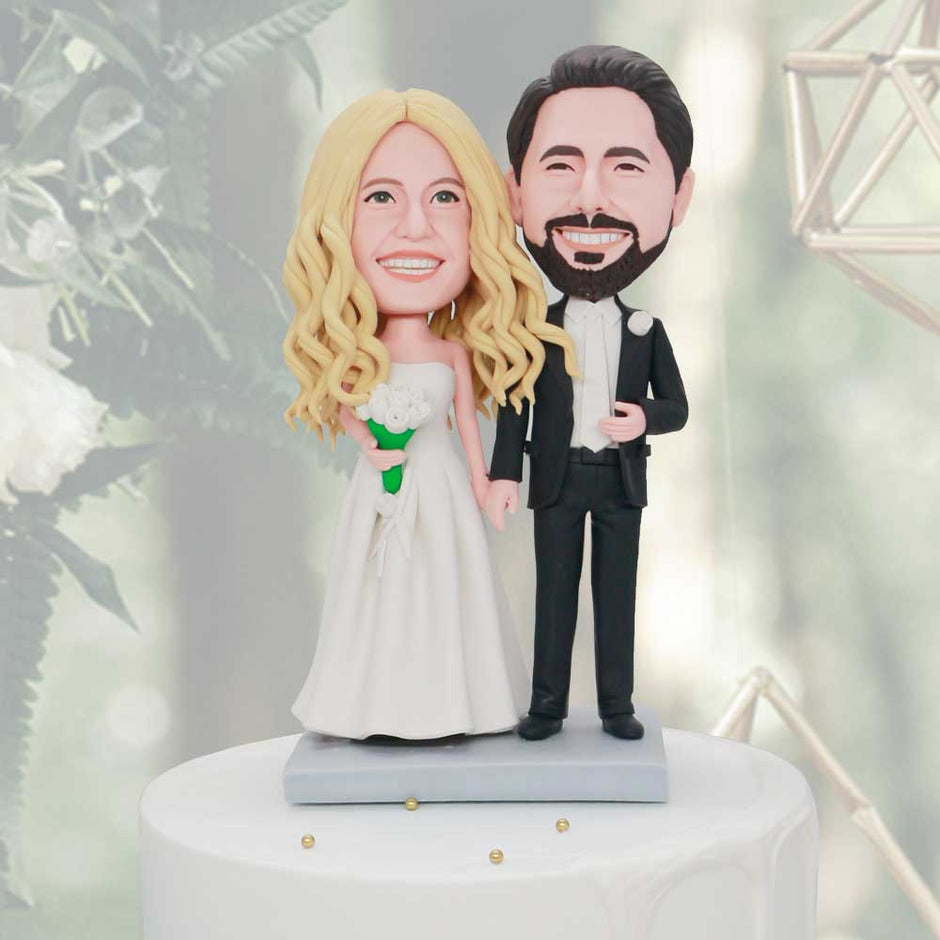 Custom Wedding Bobbleheads Cake Topper - Groomsmen Bobble Head – Figure ...