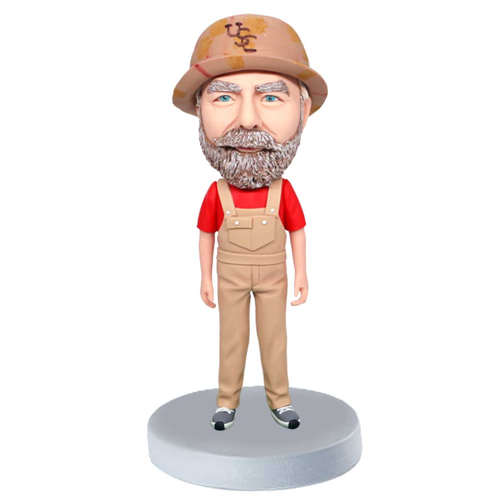 Male In Overalls Custom Figure Bobbleheads